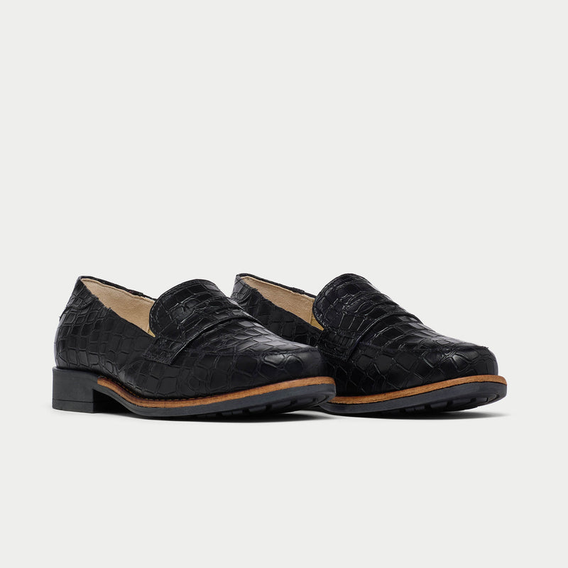 Calla | Nadia | Black Leather shoe