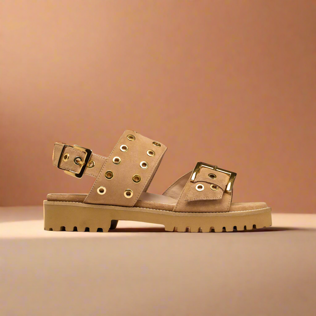 Calla Shoes | Ramona | Beige suede sandal